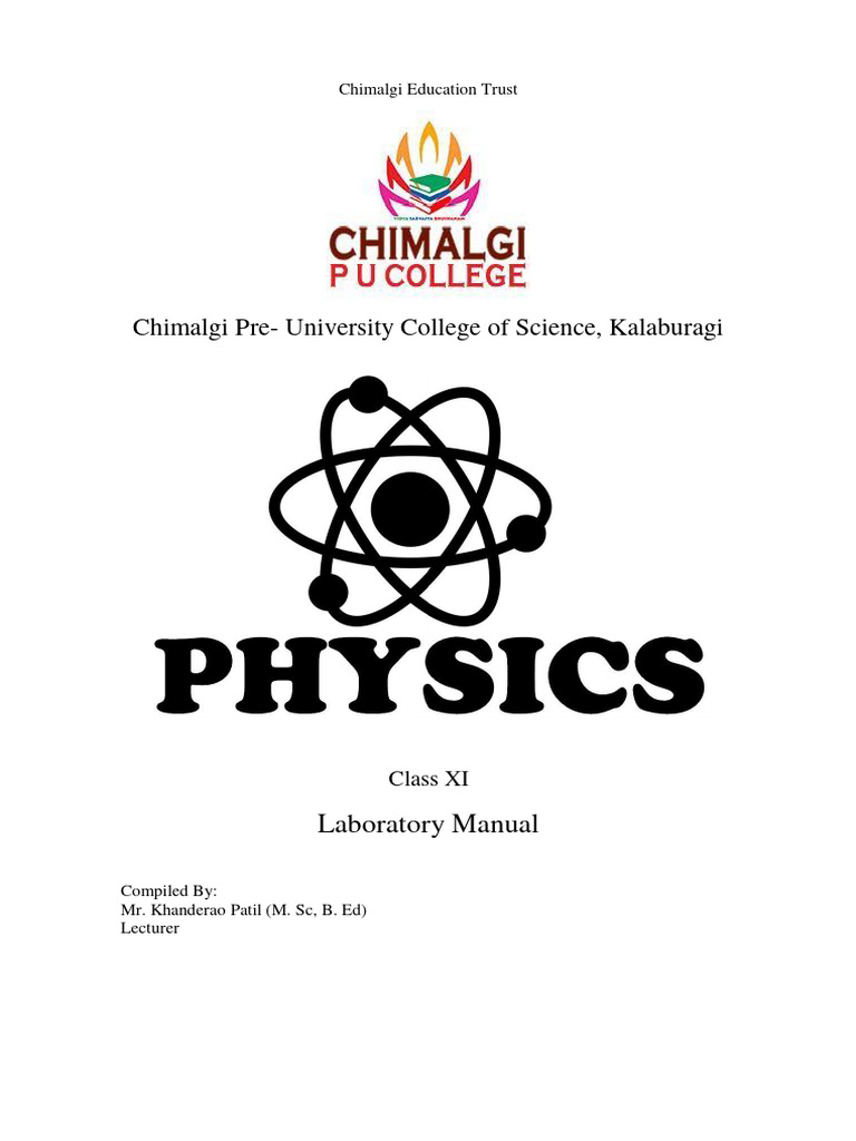 Class XI Physics Lab Manual | PDF | Weighing Scale | Pendulum