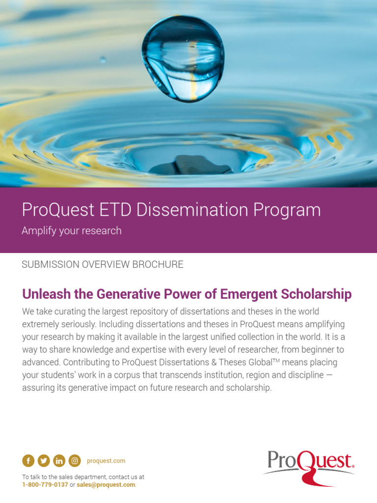 Brochure Etd Dissemination Program | PDF | Metadata | Thesis Brochure Etd Dissemination Program | PDF | Metadata | Thesis