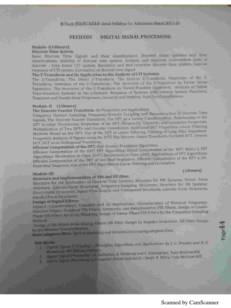 Signal Processing Module Overview | PDF