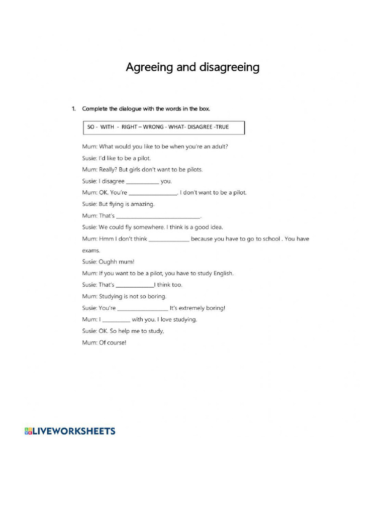 Disagreement Dialogue | PDF