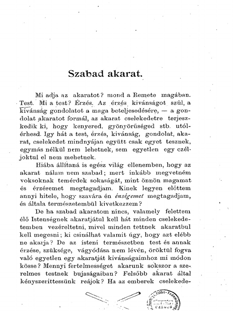 Szabad Akarat | PDF