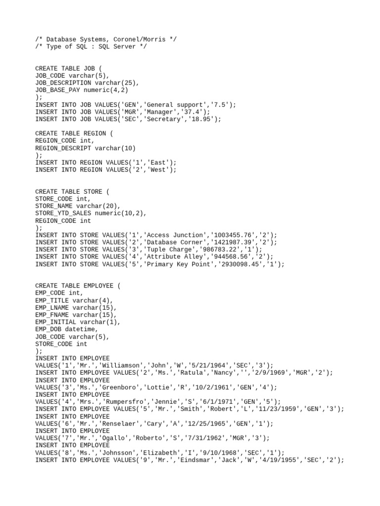 Ch02 Dealco SQL | PDF | Relational Database | Information Technology