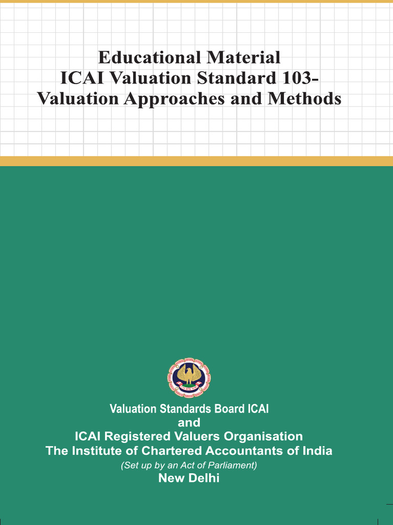 Educational Material - ICAI Valuation Standard 103 - Valuation ...