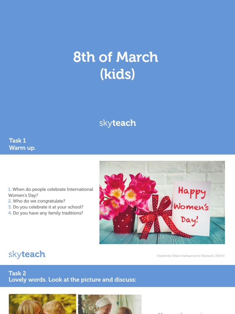 March 8th Activities for Kids | PDF