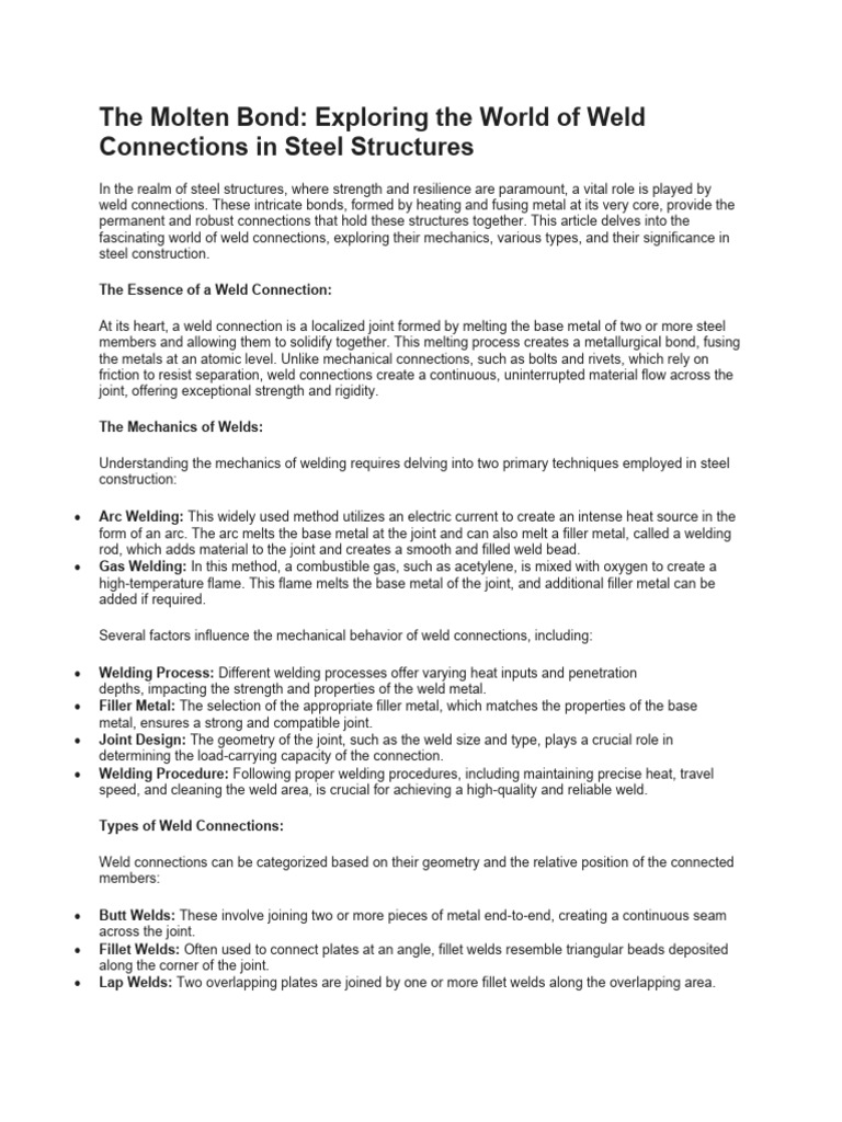 Weld Connection | PDF