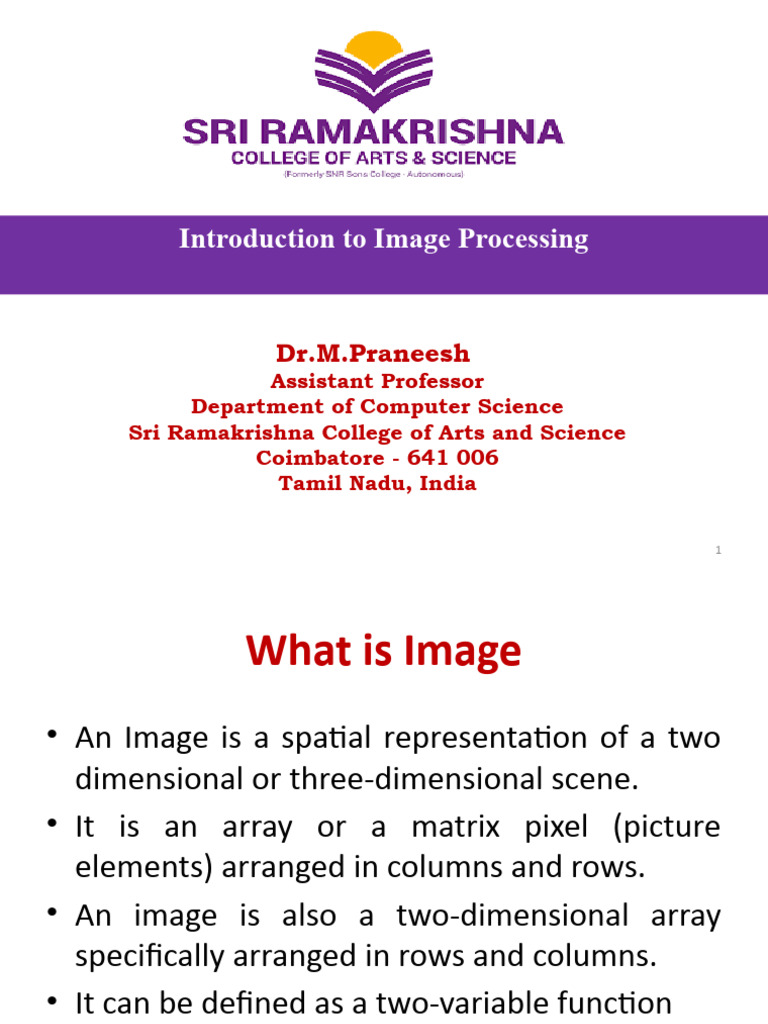 Introduction To Digital Image Processing | Download Free PDF | Digital Image | Computer Science