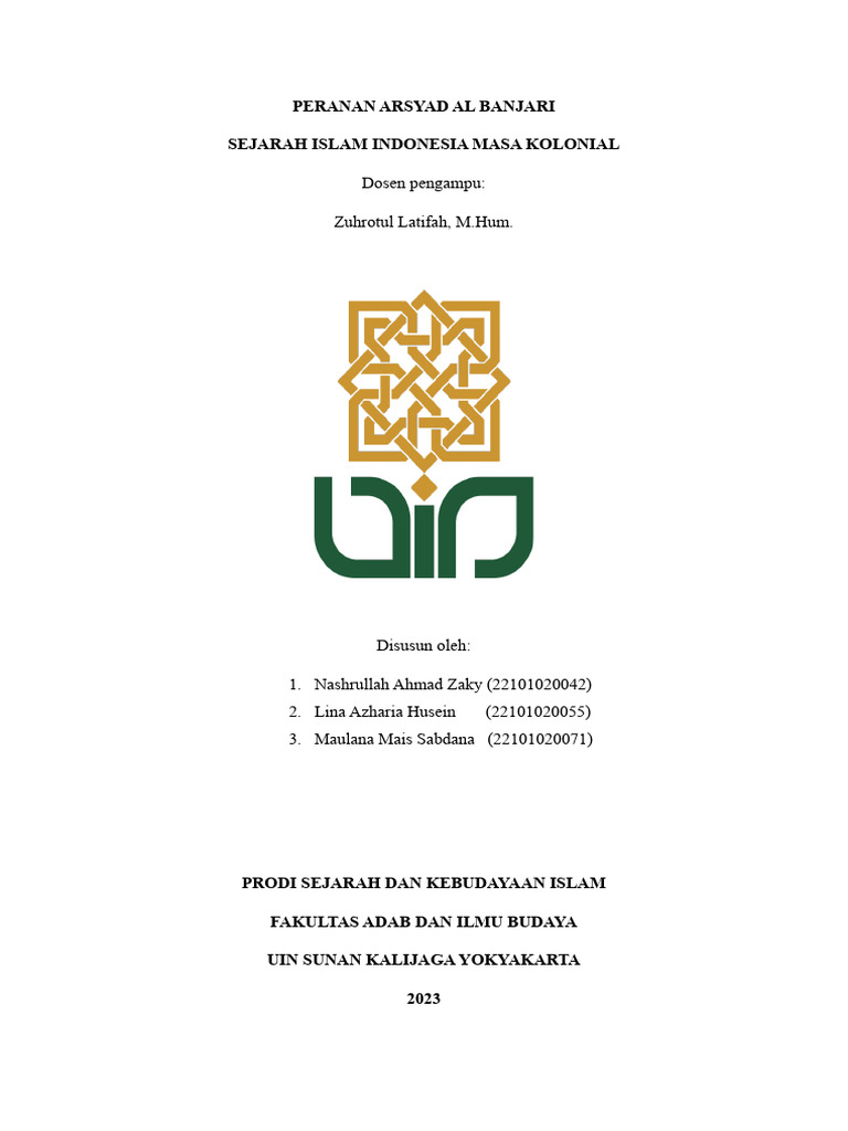Peranan Syekh Arsyad Al Banjari | PDF | Agama & Spiritualitas