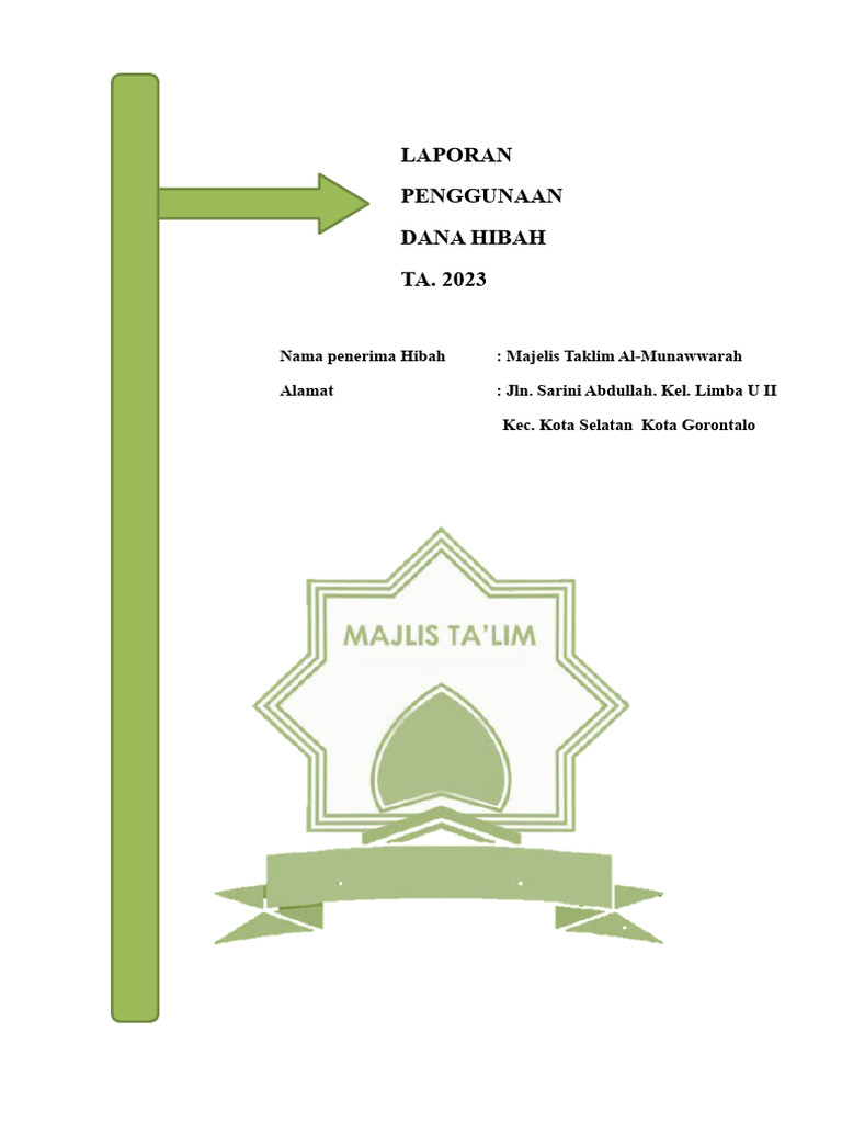LPJ Pengurus Majelis Taklim | PDF