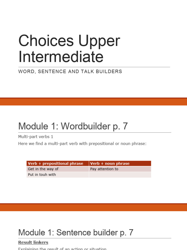 Choices Upper Interm | Download Free PDF | Verb | Preposition And Postposition
