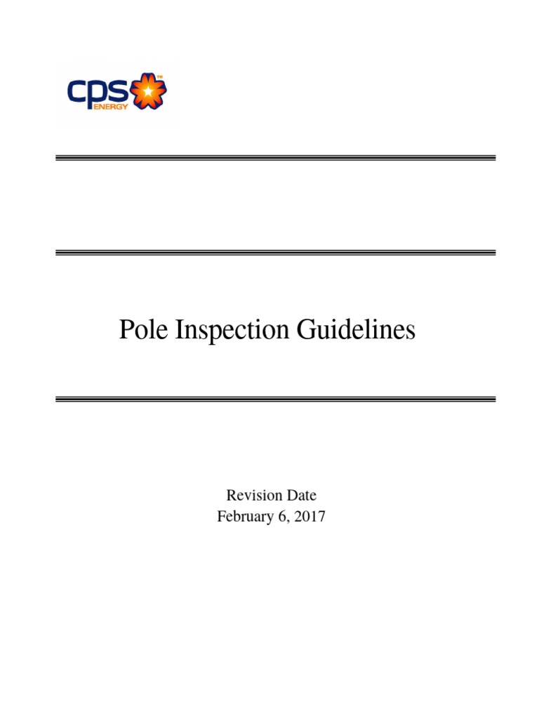 Pole Inspection Guidelines | PDF | Science & Mathematics