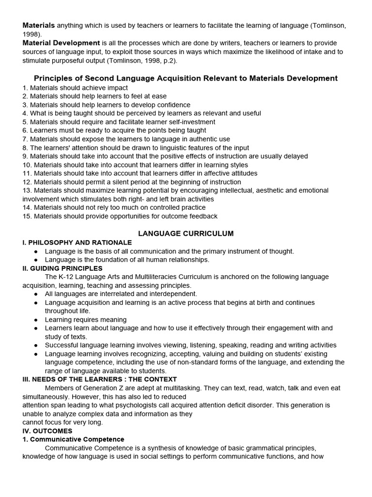 Language Learning Materials Development | PDF | Constructivism ... Language Learning Materials Development | PDF | Constructivism ...