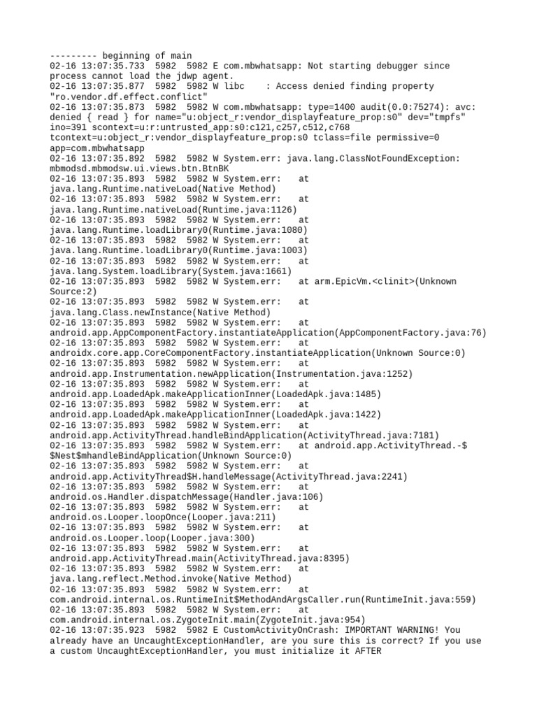 Logcat | PDF | Java (Programming Language) | Android (Operating System)