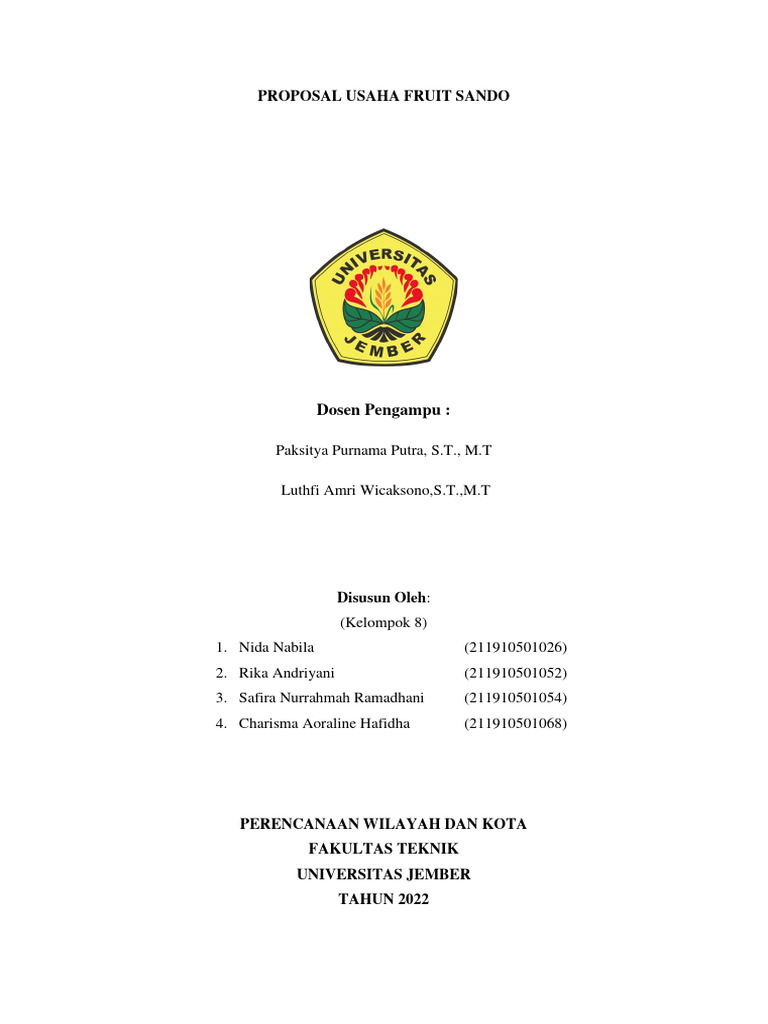 Proposal Usaha Fruit Sando | PDF