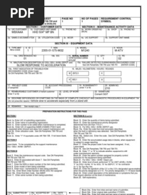 Army Da Form 2407