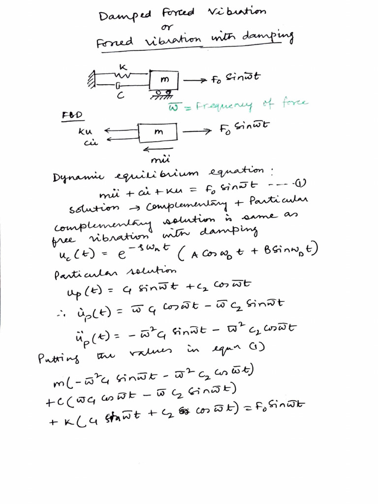 Damped Force Vibration | PDF
