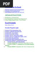Shortcut dan Rumus Excel Lengkap | PDF