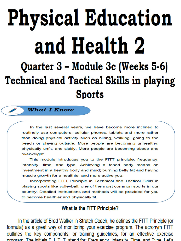 PE Week 5 | PDF