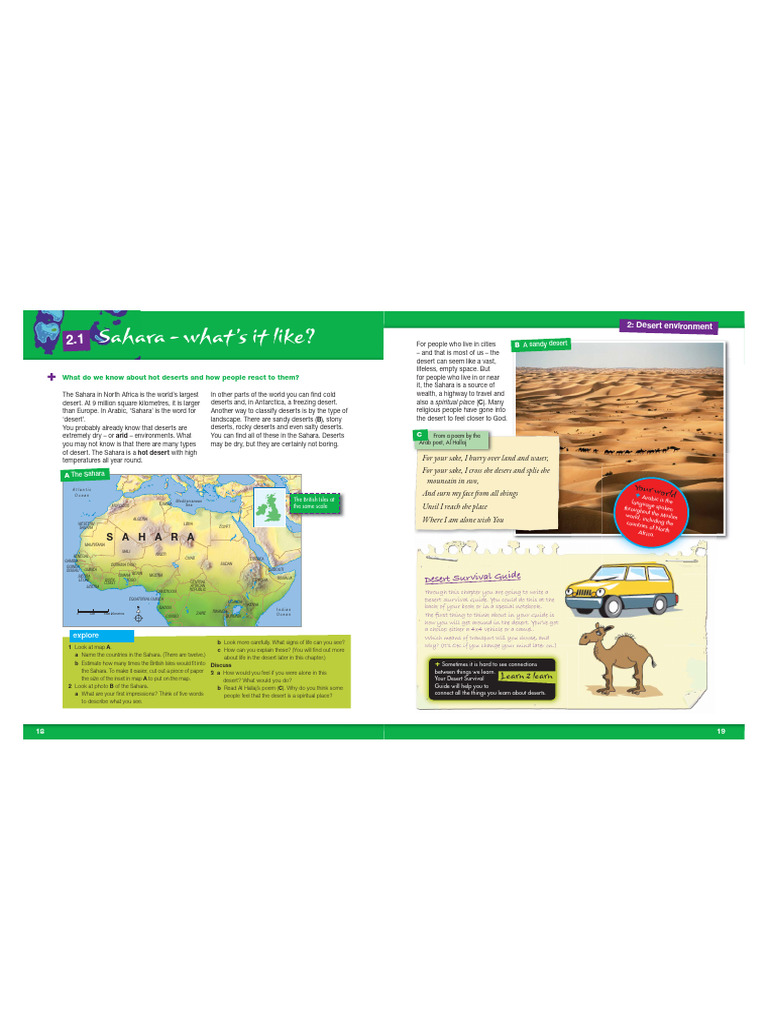 Sahara Desert Adaptations and Features | PDF | Desert | Sahara