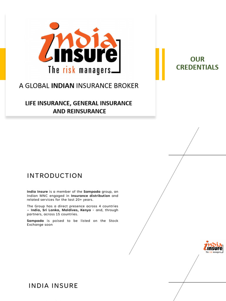 India Insure Credentials | PDF