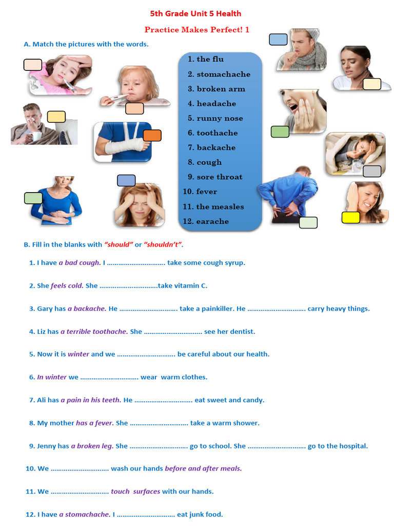 Health Issues and Remedies Worksheet | PDF | Diseases And Disorders ...