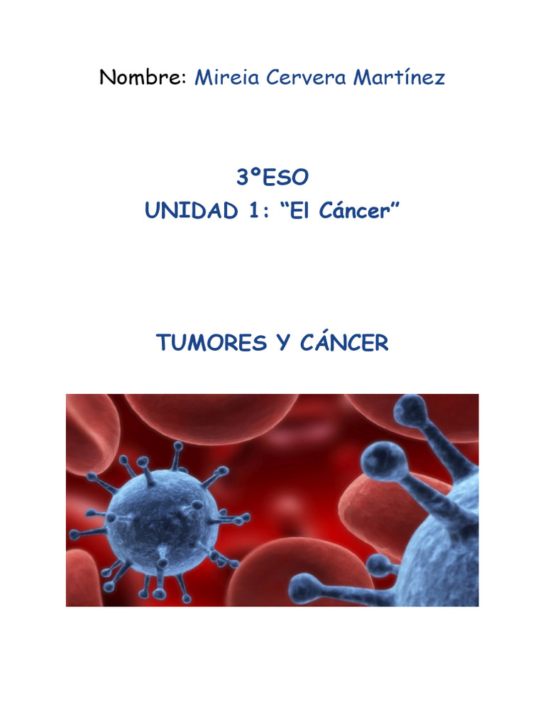 Trabajo Sobre Tumores y Cáncer | PDF | Neoplasias | Cáncer