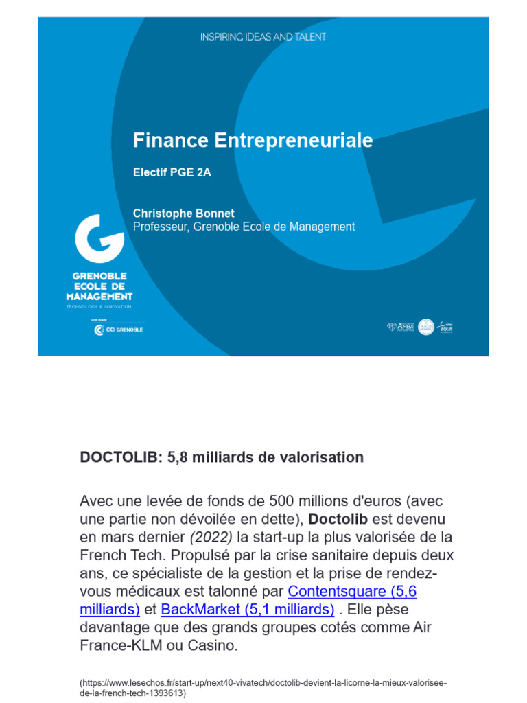 Diapos Intro Et Prerequis 2023 | PDF | Affaires | Finance et gestion ...