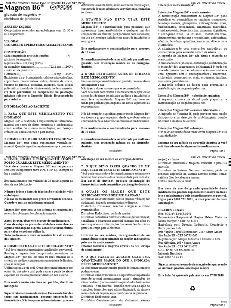 Magnen B6 | PDF