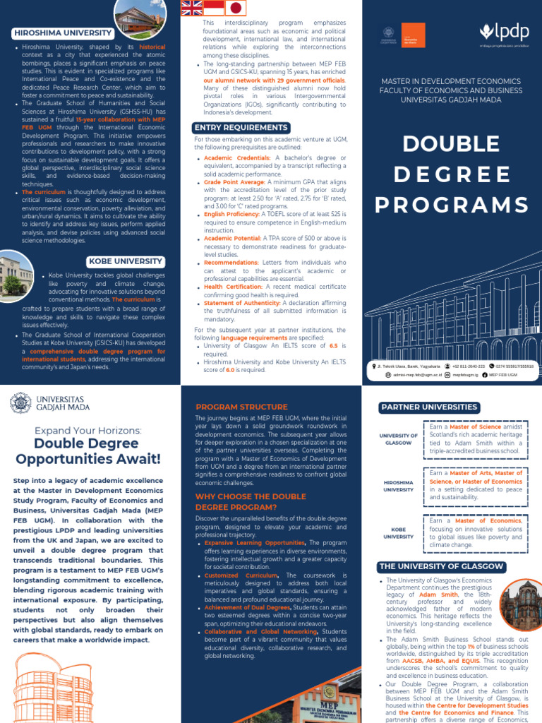 Flyer Beasiswa LPDP - MEP FEB UGM Double Degree Programs | PDF ...
