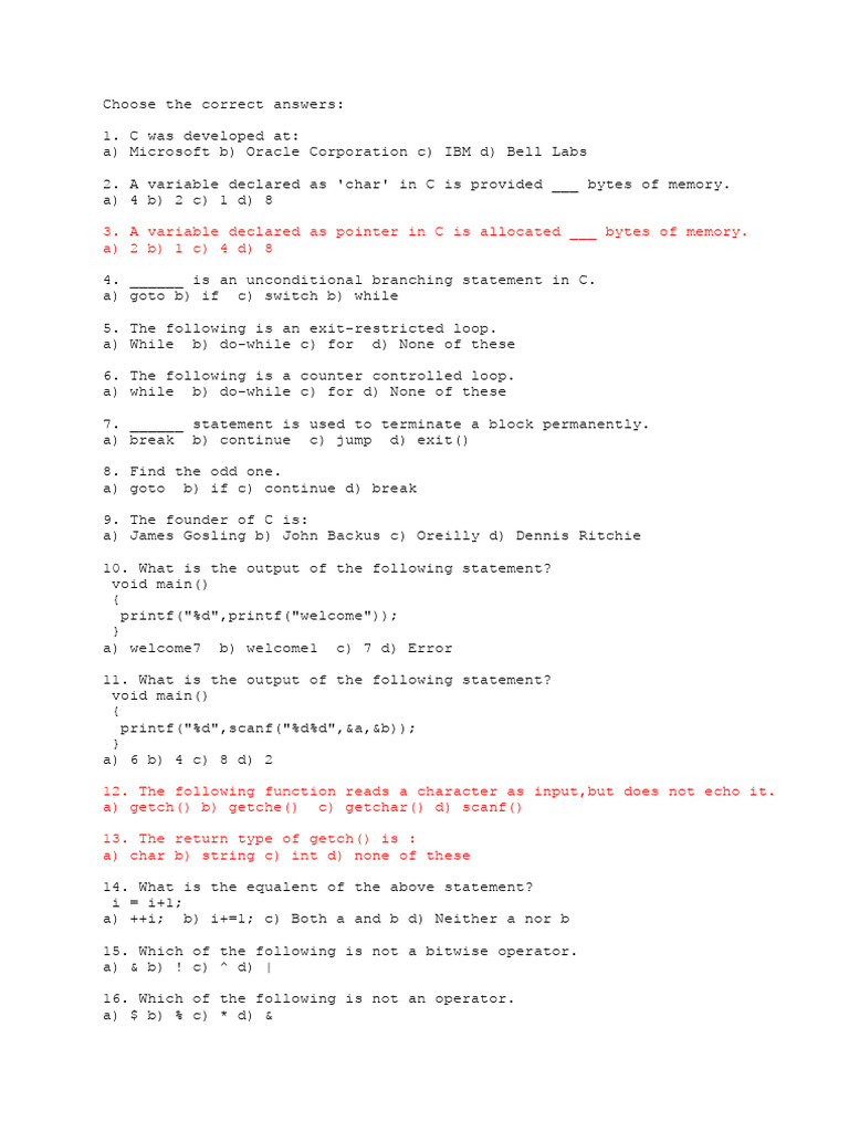 C Paper | PDF | Information Technology | Computer Programming
