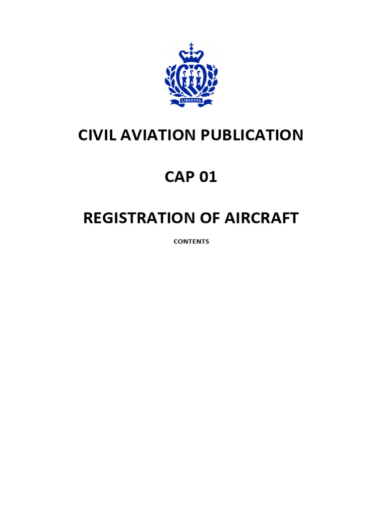 CAP 01 Registration of Aircraft Rev 23 | PDF | Federal Aviation ...
