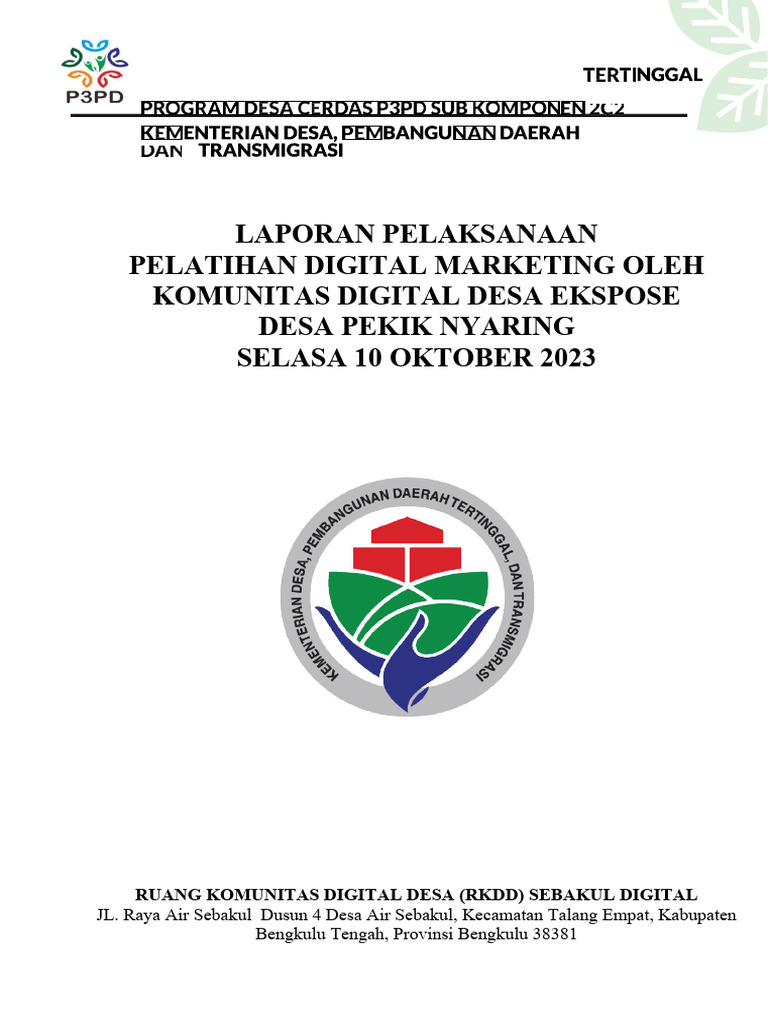 LPJ Digital Marketing RKDD Sebakul Digital | PDF