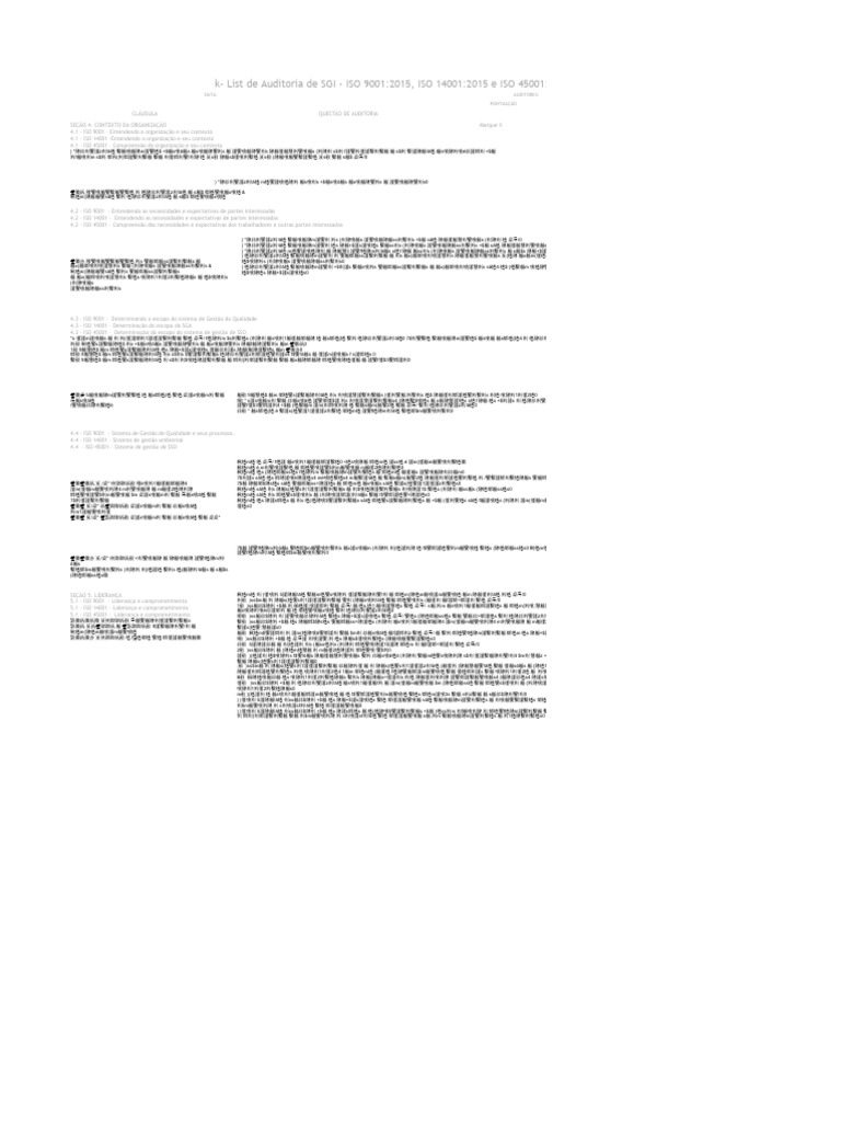 P-GCS-03-F-04g - Check - List de Auditoria de SGI - ISO 90012015, ISO ... P-GCS-03-F-04g - Check - List de Auditoria de SGI - ISO 90012015, ISO ...