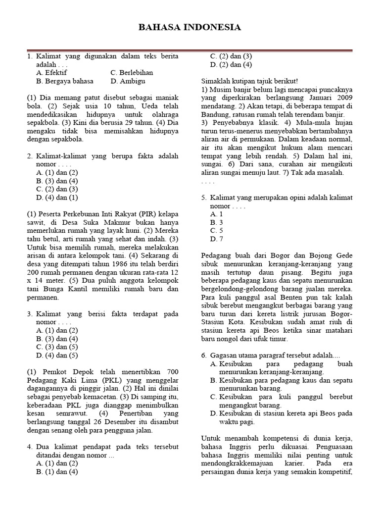 Pre Test | PDF