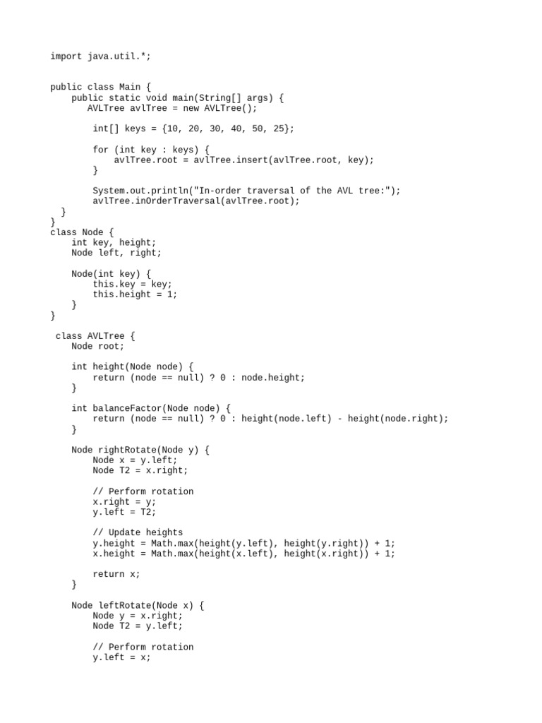 AVL Tree | Download Free PDF | Computer Programming | Algorithms And ... AVL Tree | Download Free PDF | Computer Programming | Algorithms And ...