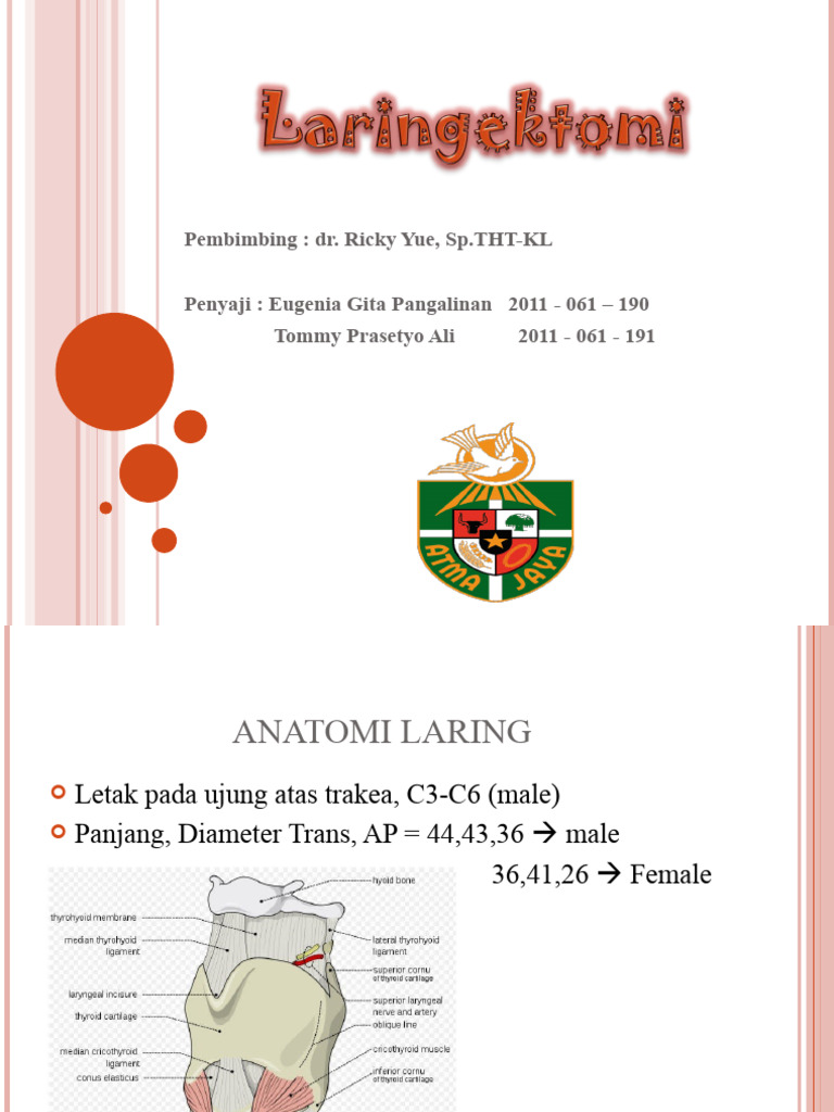 Tumor Laring: Diagnosis dan Laringektomi | PDF | Perjalanan | Kesehatan ...