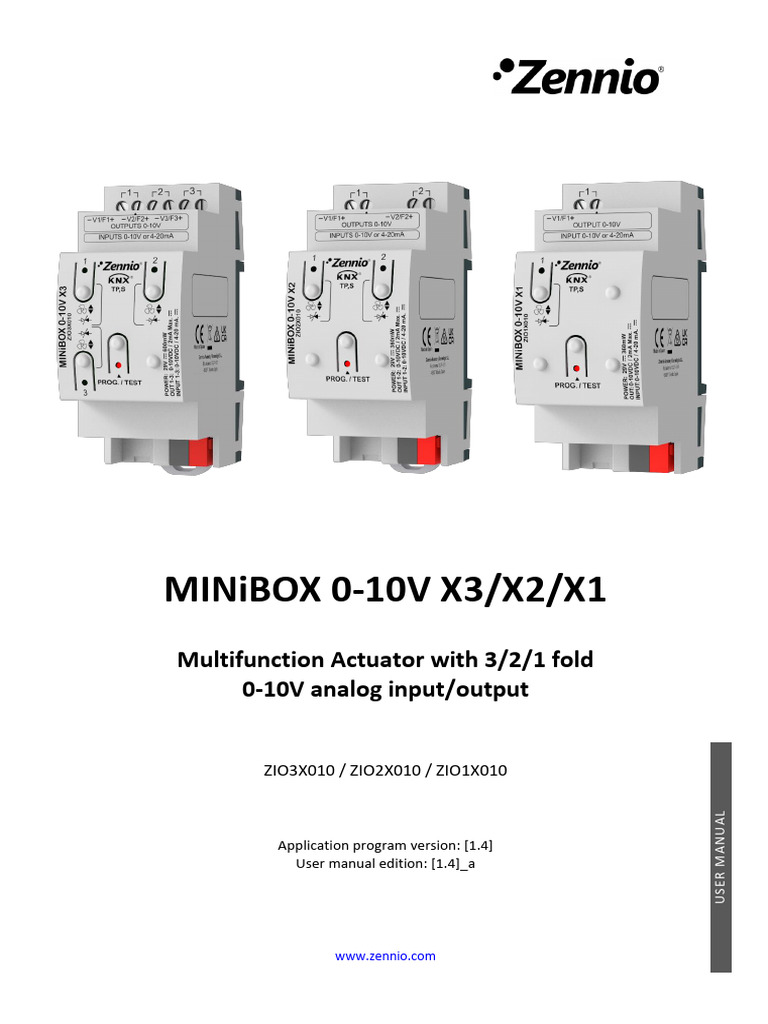 Manual MINiBOX 0-10V X3 X2 X1 EN | PDF