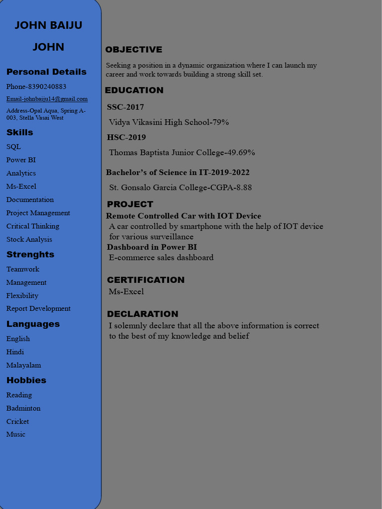 John's Resume | PDF