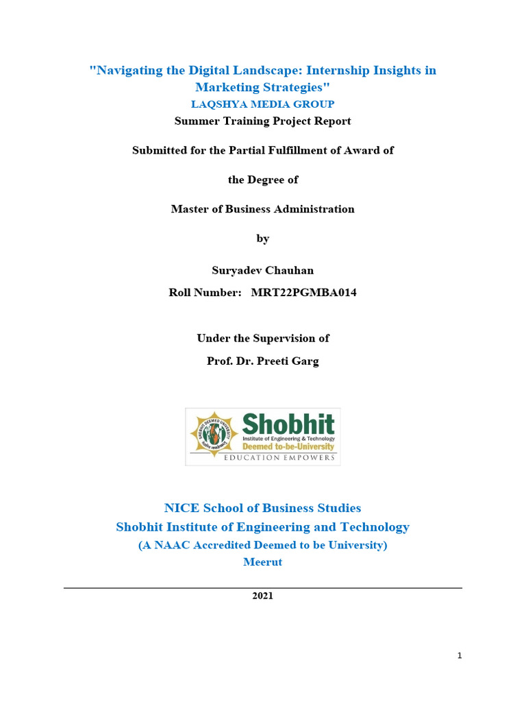 Surya Syngenta Industrial Report.-1 | PDF