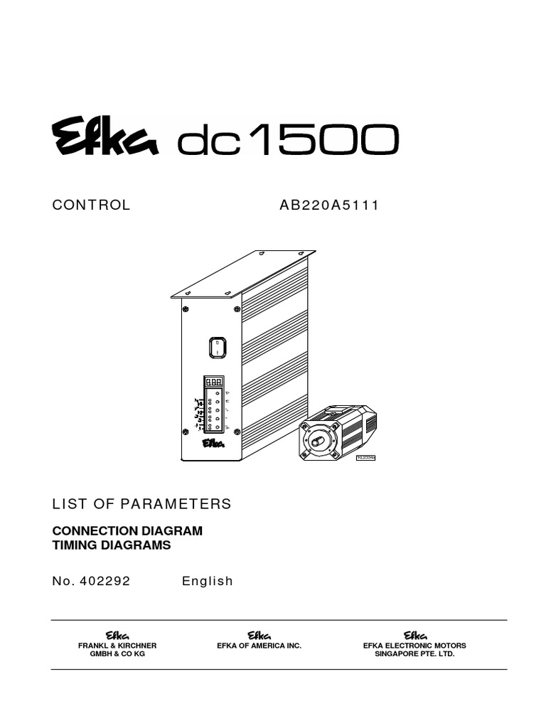 EFKA AB220A5111 Control Parameters Guide | PDF | Parameter (Computer ...
