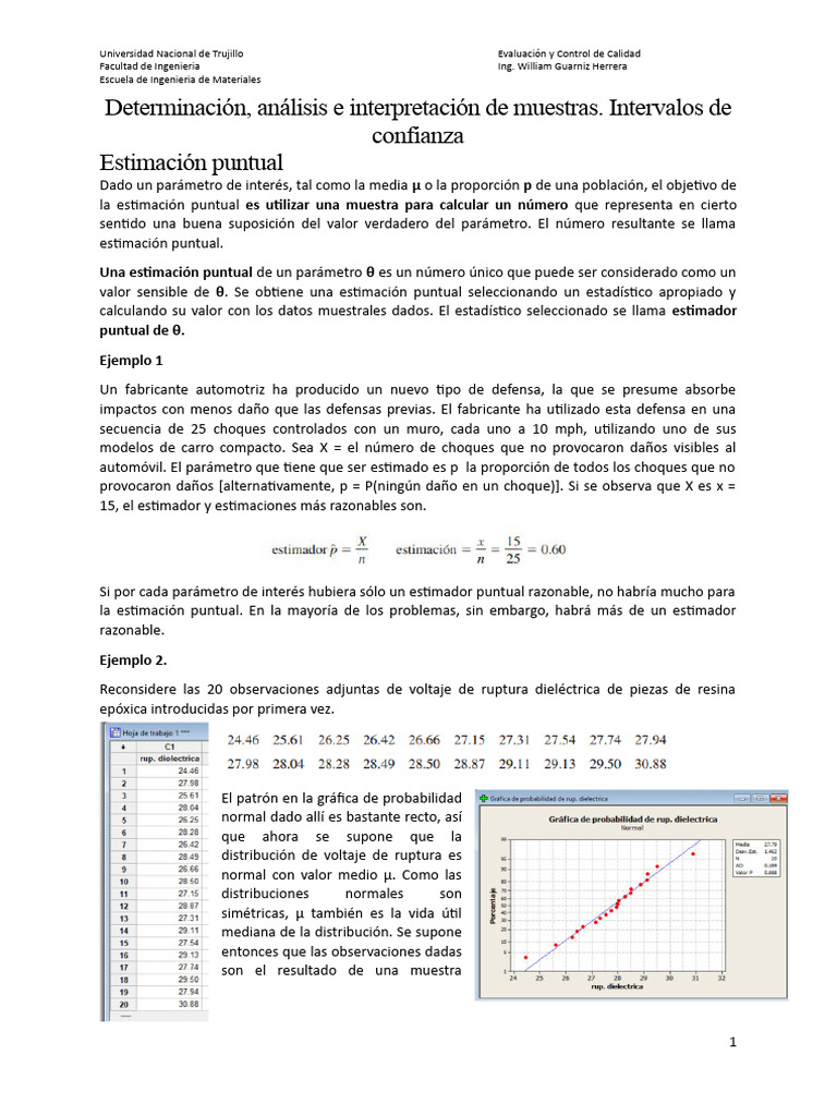 Estimacion Puntuales y Por Intervalos | PDF