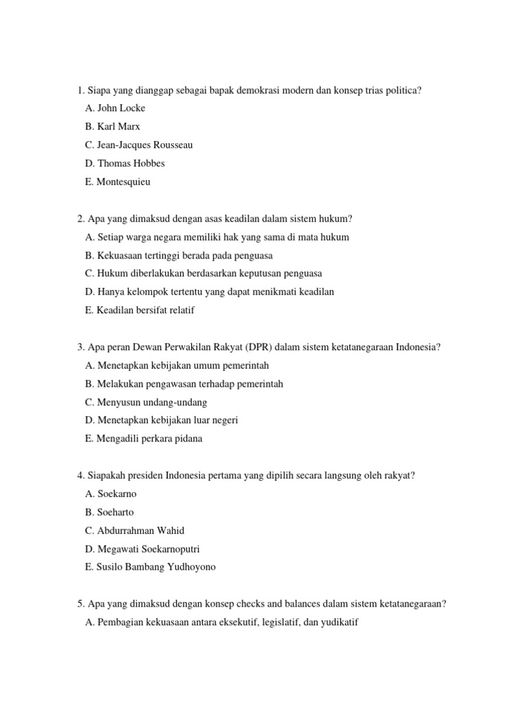 Soal US PKN | PDF