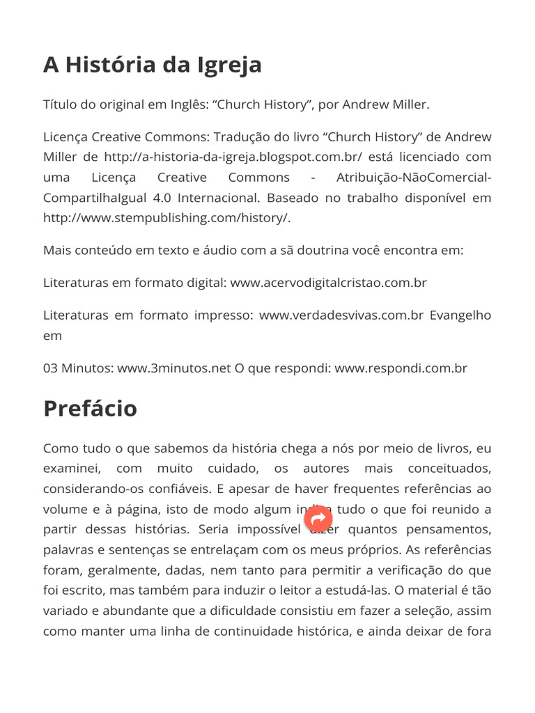 A História Da Igreja Pdf