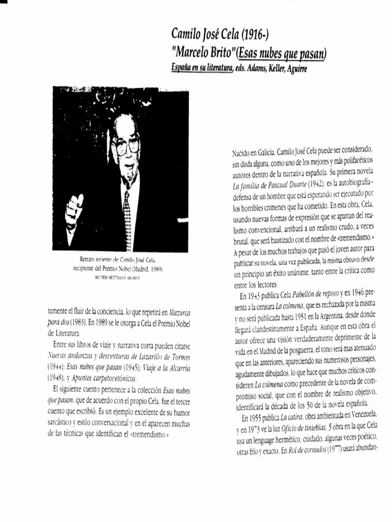 Camilo José Cela - Marcelo Brito | PDF