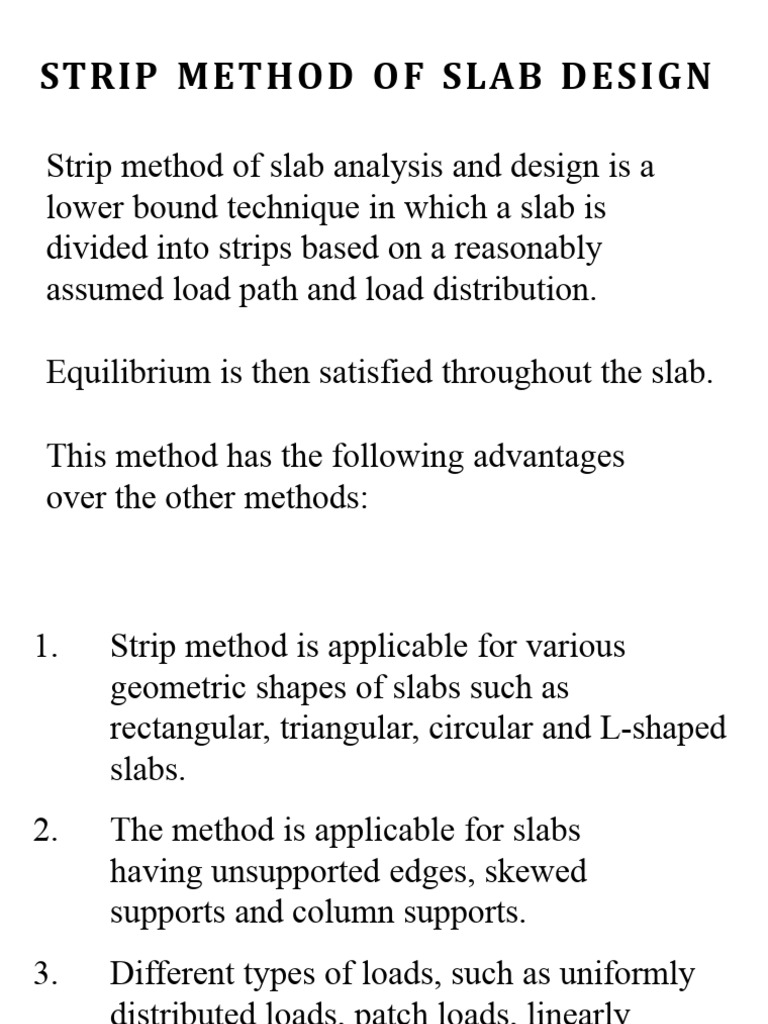 Strip Method of Slab Design | PDF | Column | Applied And ...