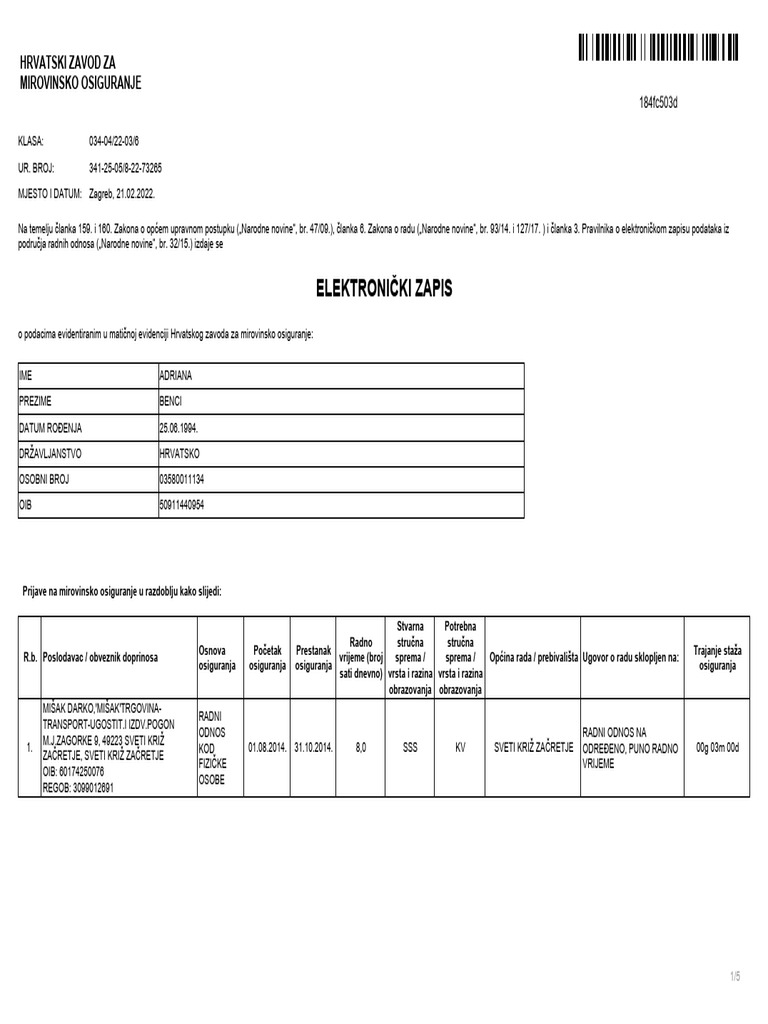 E Radna Knjižica | PDF