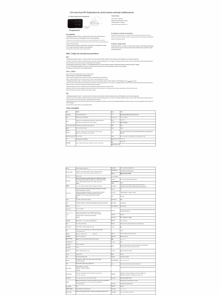 Instructiuni Mando - PDF - en - Es | PDF | Control remoto | Diodo emisor de luz