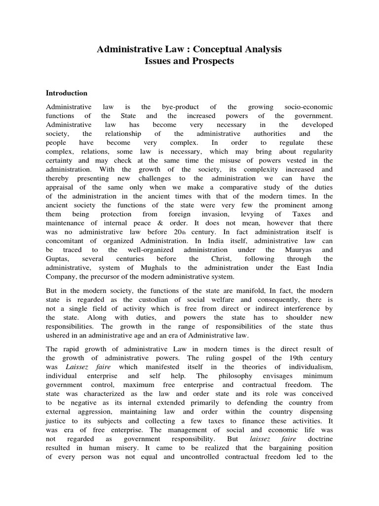 Introduction To Admin Law | PDF