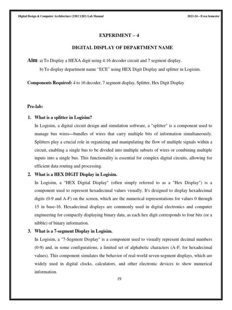 Experiment 4 - DDCA | Download Free PDF | Computer Science | Electronics