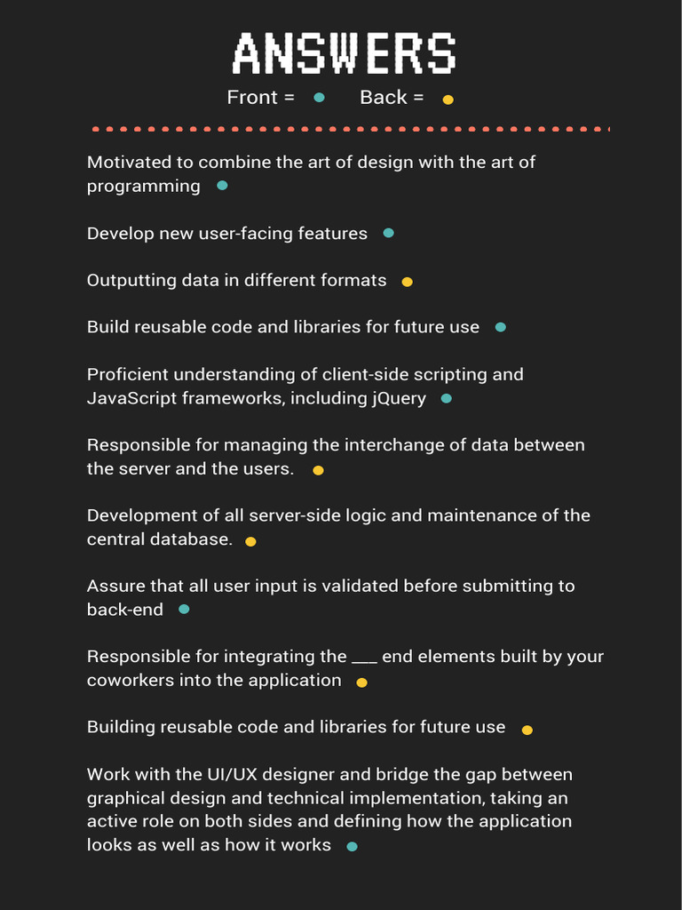 Frontback Answers | PDF | Computing | Technology Development