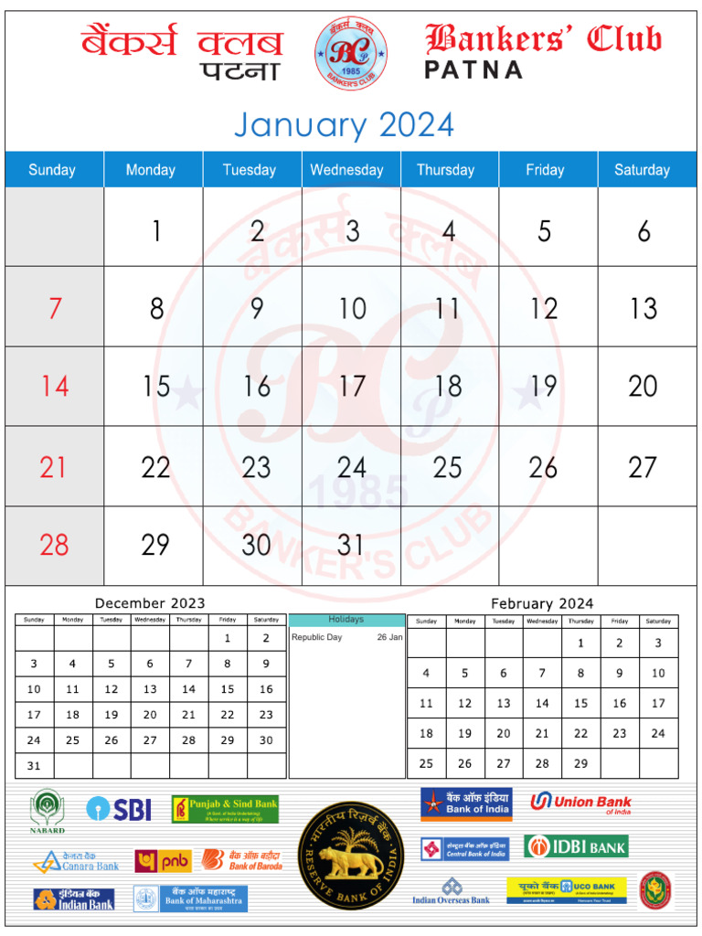 Bank of India Calander | PDF